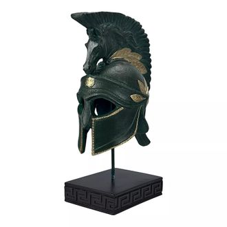 Generic Antiker griechischer r&ouml;mischer Hoplite Soldat Pferd Helm Skulptur Home Decor Gr&uuml;n