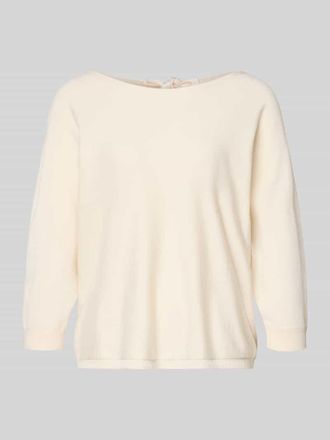 Comma Strickpullover aus Viskose-Mix mit r&uuml;ckseitiger Schn&uuml;rung
