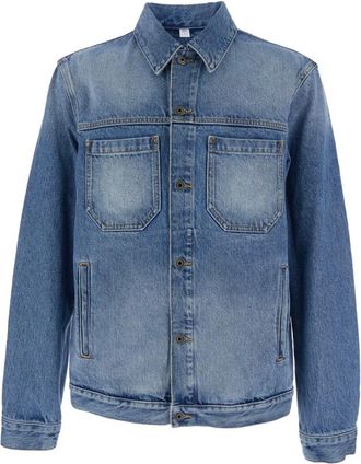 Off-white Homme, Vestes, Bleu, Taille: L Logo Denim Jacket