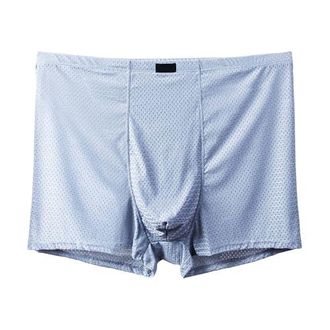 Generic Boxers pour hommes, en maille et soie glac&eacute;e, short r&eacute;tro confortable et respirant, sous-v&ecirc;tements de couleur unie, pour le sport et le quotidien, dis
