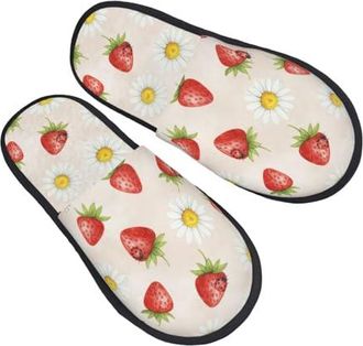 Generic L&eacute;g&egrave;re Pantoufles en Feutre Ladybug Fraise Hommes Chausson Maison Chaud Chaussons pour Homme pour Hiver Maison Femme L