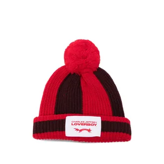 Charles Jeffrey Loverboy Striped Pompom Beanie Hat