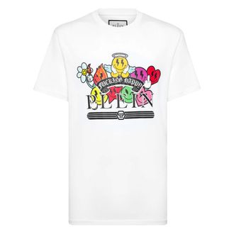 Philipp Plein T-Shirt Col Rond - Homme - Tops - Blanc - Taille: 3XL