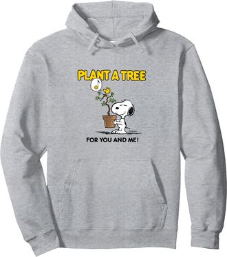 Peanuts Earth Day Snoopy Pflanze einen Baum f&uuml;r dich und mich Pullover Hoodie
