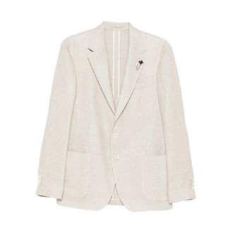 Lardini Homme, Vestes, Beige, Taille: XL Blazer &agrave; poches plaqu&eacute;es