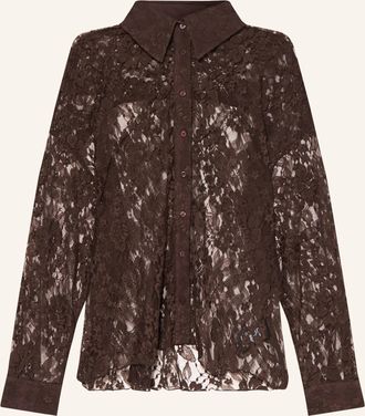 Darling Harbour Darling Harbour Hemdbluse Aus Spitze braun