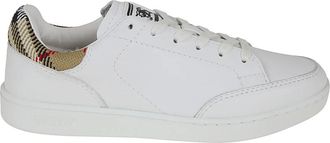 Burberry Femme, Chaussures, Blanc, Taille: 37 EU Leather Set Baskets