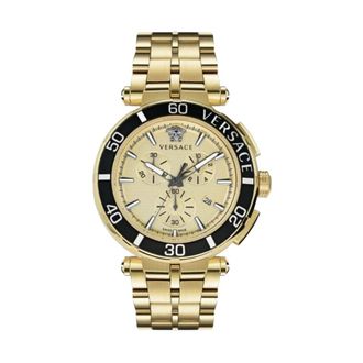 Versace Greca Chrono Chronograph - - Accessories - Herren - Gelb - ONE SIZE