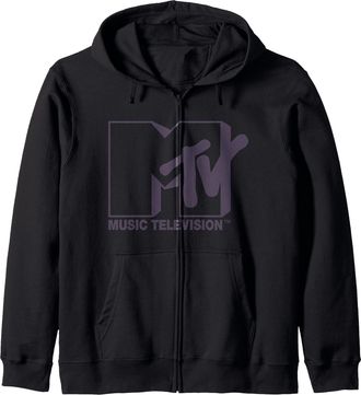 Giesswein Violettes Pastell-MTV-Logo Kapuzenjacke