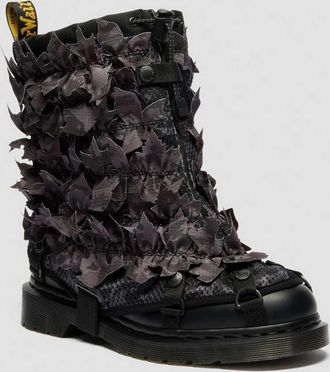 Dr. Martens Leder 1460 Babylon Camo Stiefel in Schwarz, Gr&ouml;&szlig;e: 36