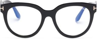 Tom Ford Eyewear Cat-Eye-Brille - Schwarz