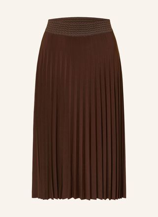 Rich & Royal Plisseerock Aus Jersey braun