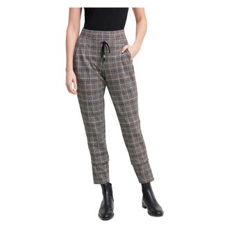 Joseph Ribkoff Elegante Glen Grey Karierte High Waist Slim Fit Hose - - Trousers - Damen - Grau - M
