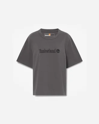 Timberland Lush Kurzarm-T-Shirt f&uuml;r Damen in Dunkelgrau, Damen, Grau, Gr&ouml;&szlig;e