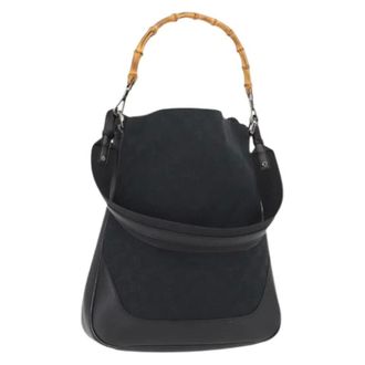 Gucci Sac bandouli&egrave;re en toile Pre-owned - Femme - Pre-owned - Noir - Taille: ONE Size