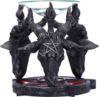 Nemesis Now B5189R0 Occult Baphomet Head Ölbrenner, Schwarz, 13,5 cm