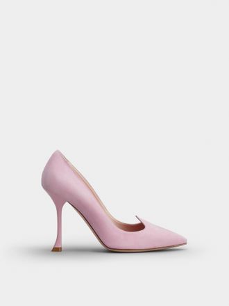 Roger Vivier Escarpins I Love en cuir velours, ROSE, 37.5 - Shoes