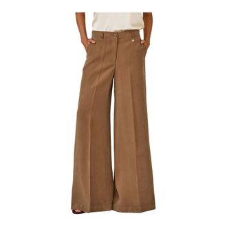 Souvenir Femme, Pantalons, Brun, Taille: 44 FR Pantalon Palazzo