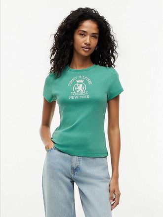 Tommy Hilfiger T-shirt slim d&eacute;lav&eacute; &agrave; blason