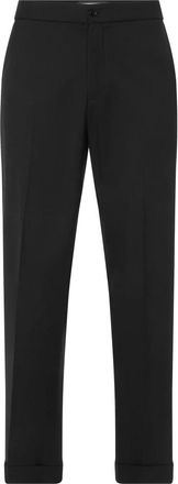 Philipp Plein Homme, Pantalons, Noir, Taille: 4XL Wool Wide Leg Pantalons