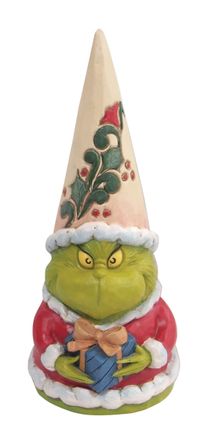 Enesco Jim Shore Dr. Seuss The Grinch Zwerg mit Geschenkfigur, 14 cm, Mehrfarbig