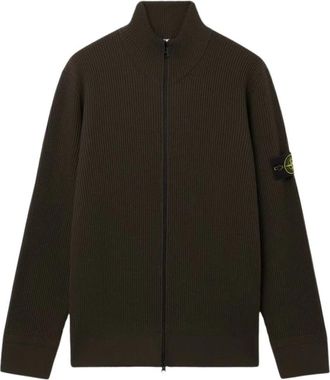 Stone Island Woll Cardigan - - Knitwear - Herren - Braun - L