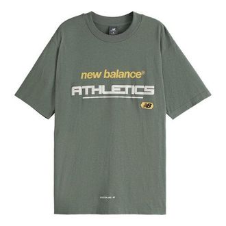 New Balance Herren Street Classics Athletics T-Shirt in Gr&uuml;n, Baumwolljersey, Gr&ouml;&szlig;e S