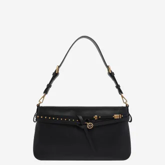 Pinko Womens Leather Shoulder Bag Black