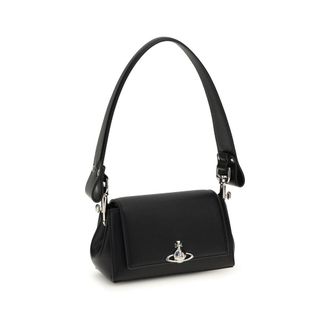 Vivienne Westwood Womens Black Polyurethane Shoulder Bag