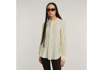 G-Star Langarmbluse Half Placket Top ls wmn mit verdeckter Knopfleiste