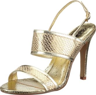 Buffalo Met Pu GG Snake 219082, Damen Sandalen/Fashion-Sandalen, gold, (gold 01), EU 36