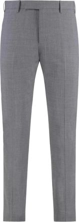 PT01 Pt01, Homme, Pantalons, Gris, Taille: M Pantalon Slim Fit en Gabardine de Coton