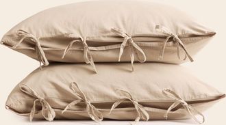 Madura Lot De 2 Taies DOreiller Satheene Beige nude - BEIGE