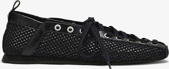 Ganni Sporty Ballerina en maille noire - Taille 37 Noir - Pour Femme