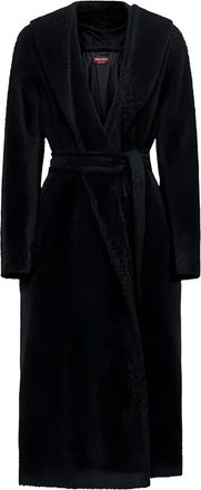 Max Mara belted robe oversized coat - Schwarz