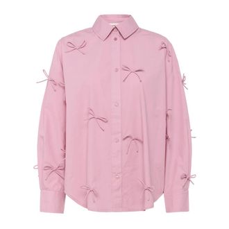 Soaked In Luxury Sljoa Bow Shirt Ls - - Blouses & Shirts - Damen - Rosa - M