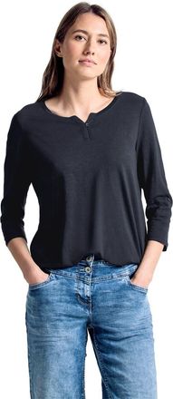 Cecil Damen 313172 Fenja T Shirt, Blau (Deep Blue), XL EU