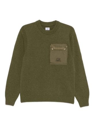 C.P. Company C. P. Company Pull Col Rond - Vert