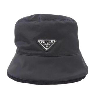Prada Pre-owned Re-Nylon Sheepskin Hat - - Pre-owned - Damen - Schwarzk - ONE SIZE