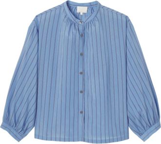 A.P.C. A.p.c., Femme, Blouses et Chemises, Bleu, Taille: 38 FR Bela Blouse