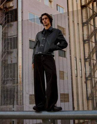 Bershka veste &agrave; fermoirs noire