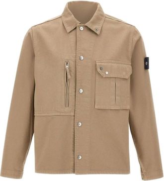 Stone Island Homme, Chemises, Beige, Taille: XL Stone Island Chemises