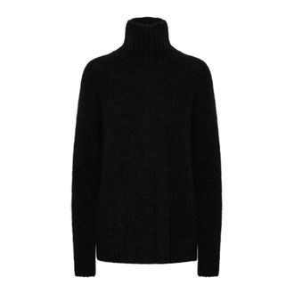 MY ESSENTIAL WARDROBE Schwarzer Strickrollkragenpullover - - Knitwear - Damen - Schwarzk - XS
