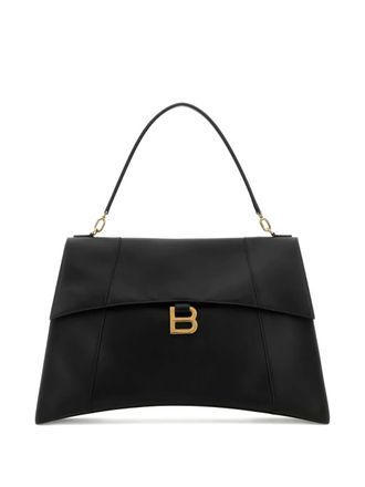 Balenciaga sac &agrave; main Hourglass en cuir &agrave; design structur&eacute; - Noir