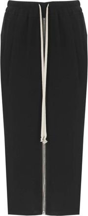 Rick Owens Femme, Jupes, Noir, Taille: 38 FR Jupe Midi &Eacute;lastiqu&eacute;e