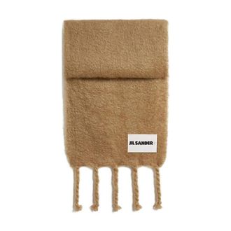 Jil Sander Beiger Schal mit Fransen - - Accessories - Herren - Beige - ONE SIZE
