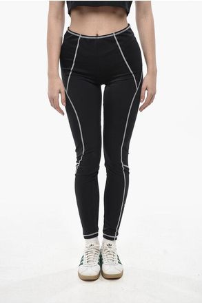 Dsquared2 BEACHWEAR Stretch Fabric Leggings With Exposed Seams size L