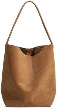 Generic Grands sacs seau en daim/cuir pour femmes, style r&eacute;tro, souples et pratiques, id&eacute;aux pour le travail et le shopping
