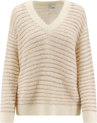 Nude pull à col v - Tons neutres