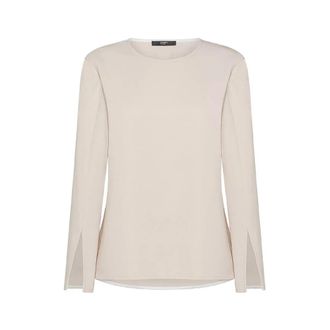 Seventy Elegante Viskosebluse mit Schlitz&auml;rmeln - - Tops - Damen - Beige - XS
